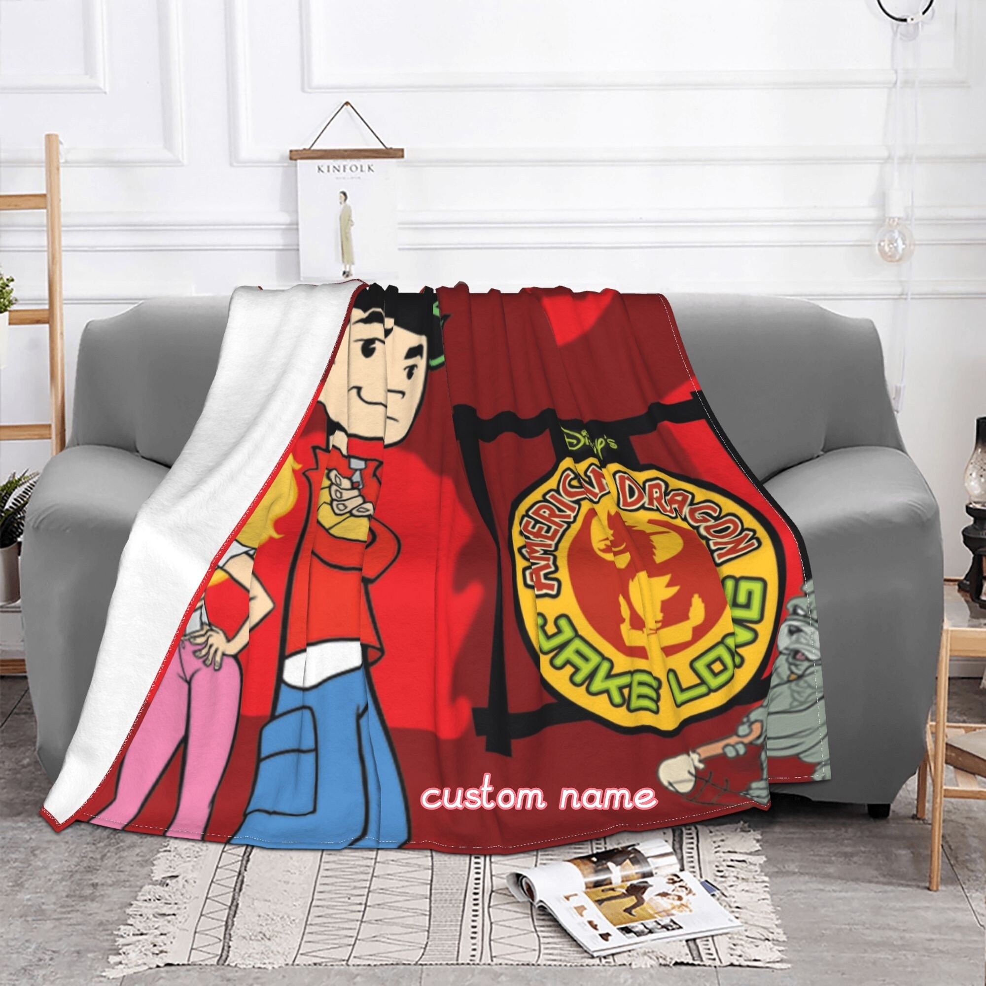 Disney Jake Long Custom Name Soft Blanket Kids and Adult - Etsy