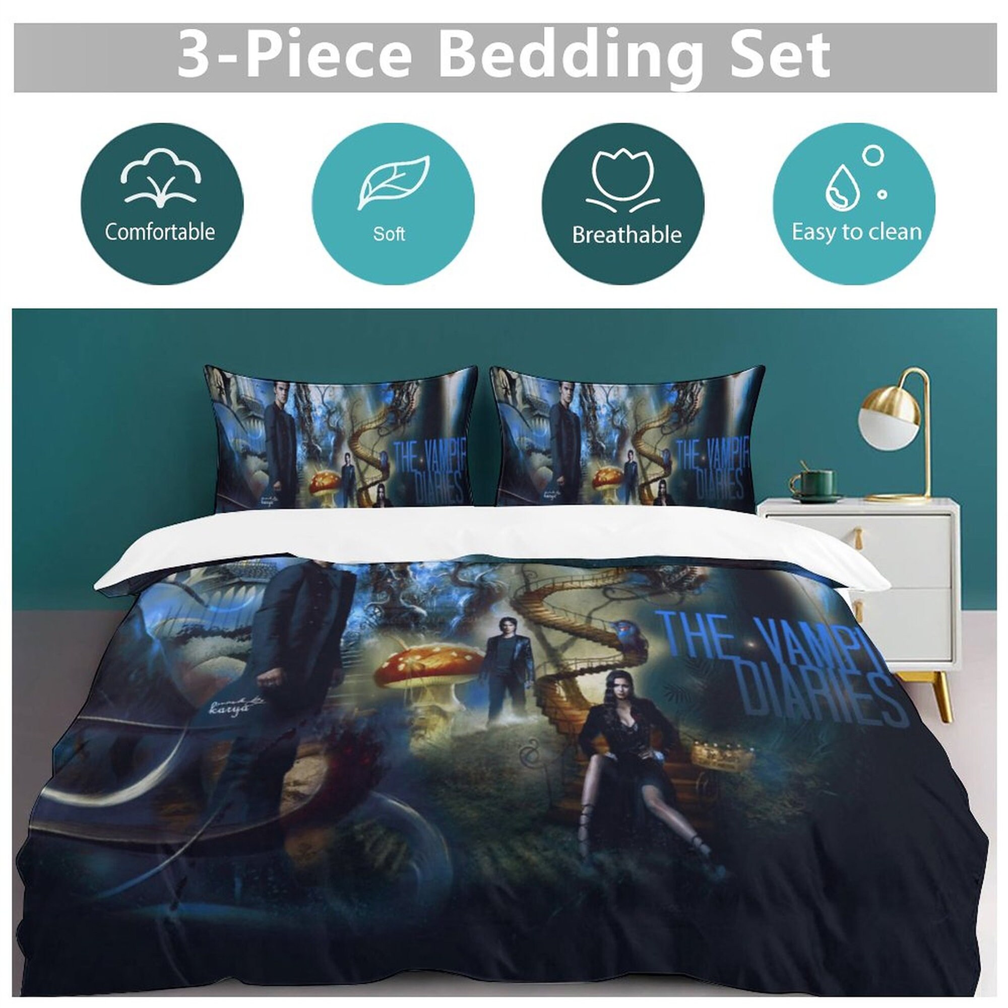 Vampire Diaries Duvet Cover Pillow Cover Bedding Set sold by Brenda ...