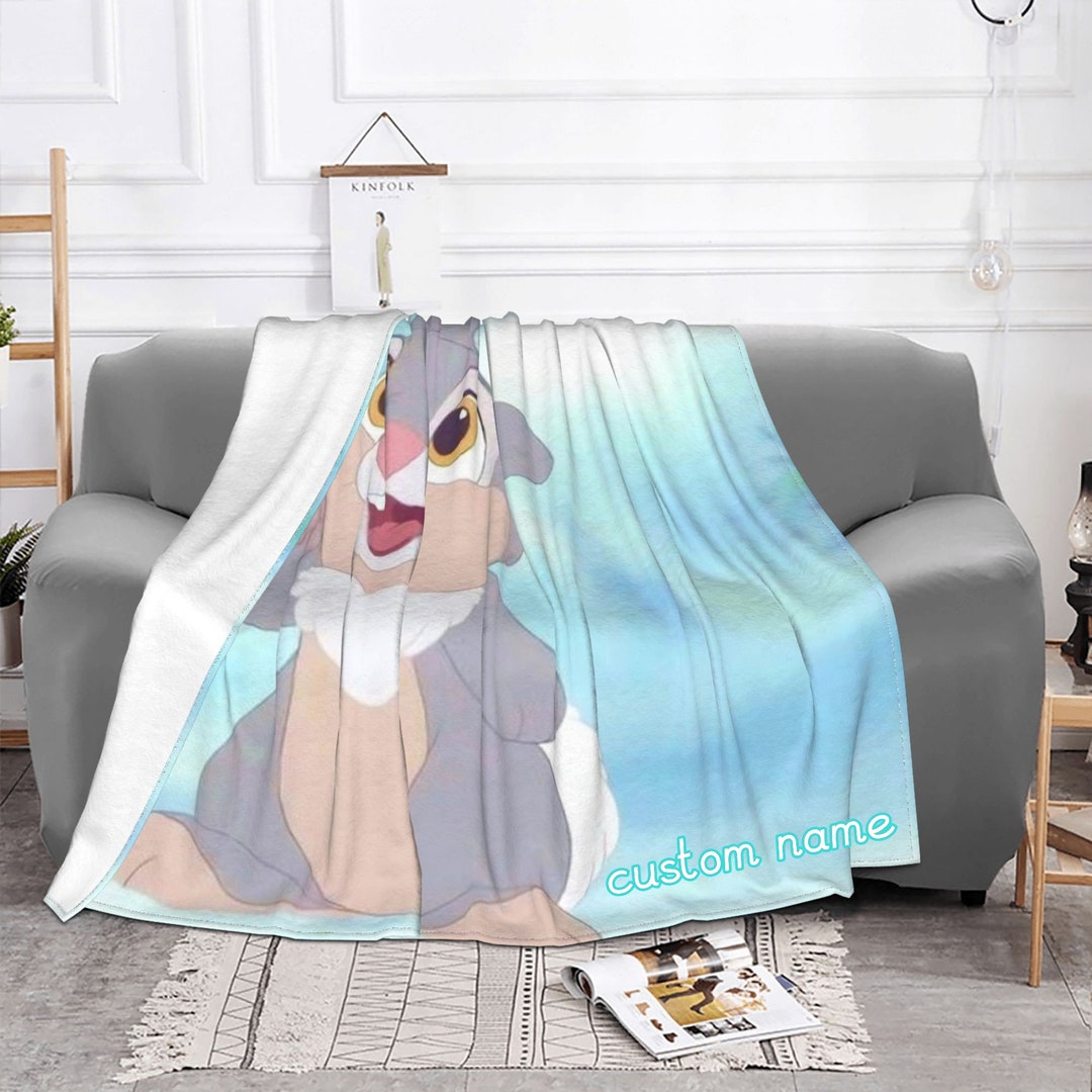 Disney Thumper Custom Name Soft Blanket Kids and Adult Bedroom Decor ...
