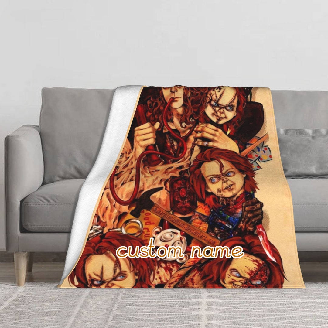 Cult of Chucky Chucky Custom Name Double Layer Blanket Kids - Etsy ...