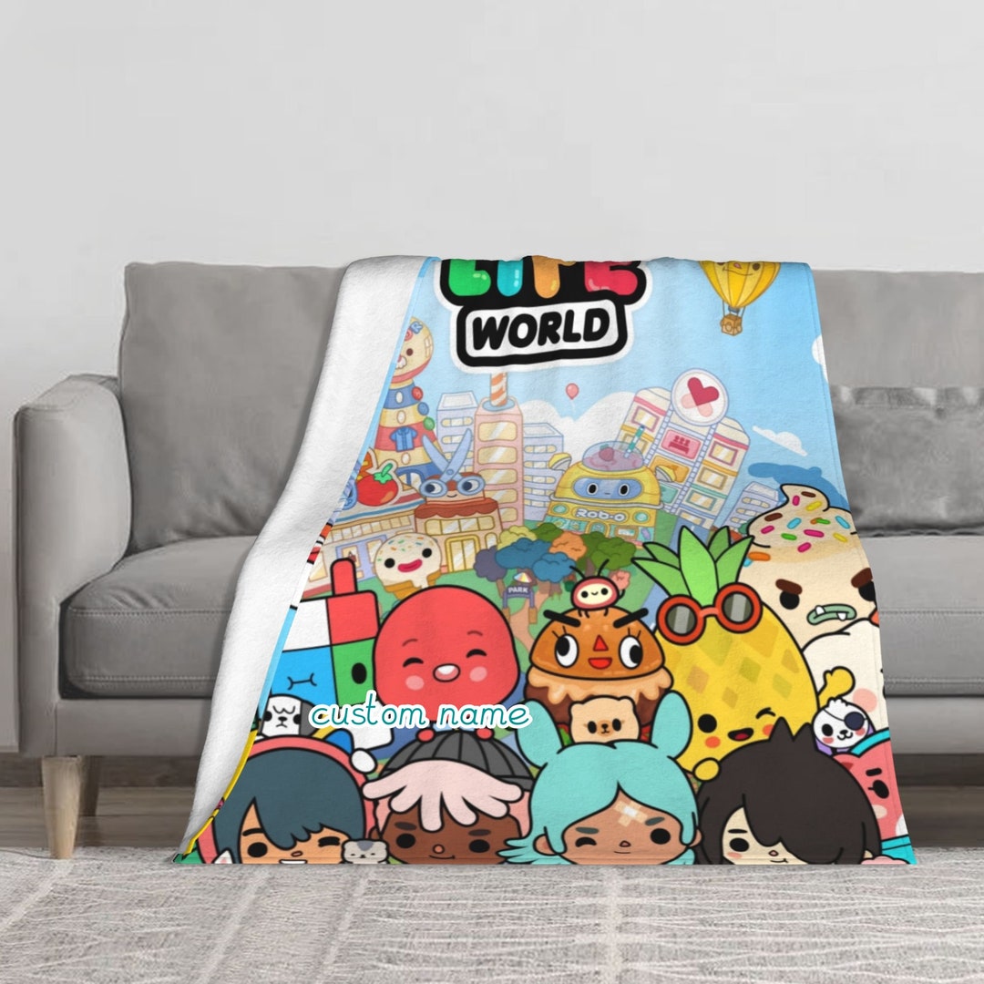 Toca Life World Custom Name Double Layer Blanket Kids and - Etsy