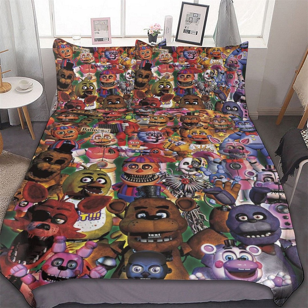 Five Nights at Freddy' Cotton Matting Bed Three Piece Bedroom Dormitory ...