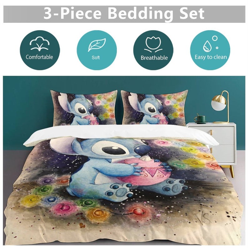 Disney Stitch Duvet Cover Pillow Cover Bedding Set Four - Etsy