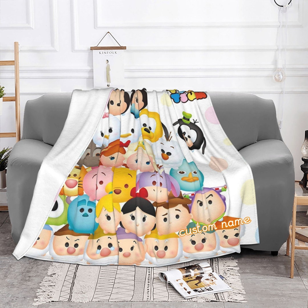 Disney Tsun Tsum Custom Name Soft Blanket Kids and Adult Bedroom Decor ...