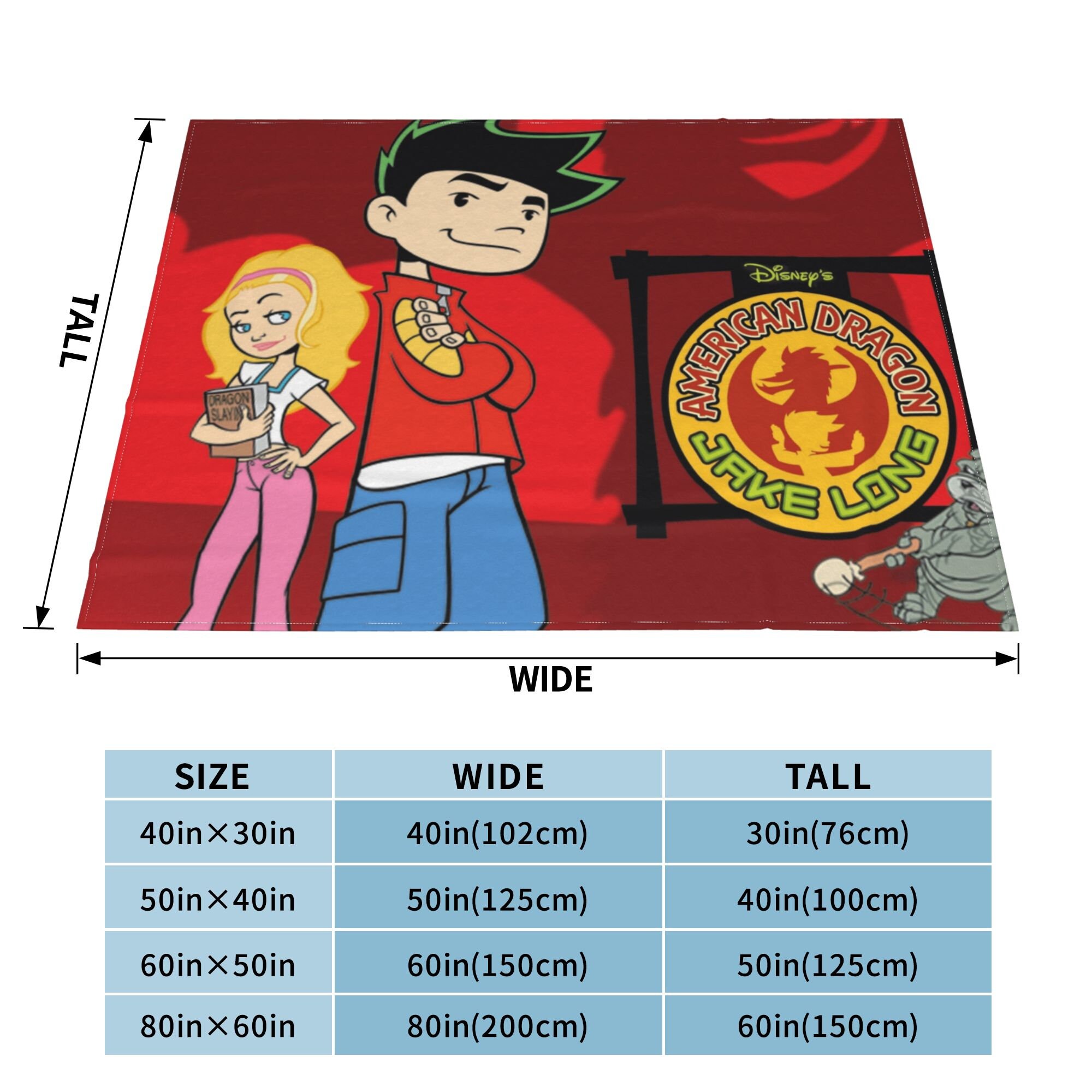 Disney Jake Long Custom Name Soft Blanket Kids and Adult - Etsy