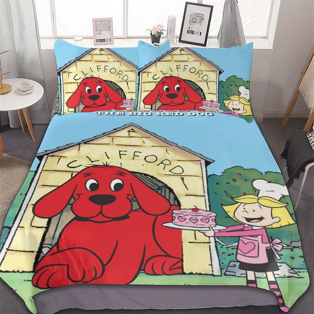 Disney Clifford the Big Red Dog Duvet Cover Pillow Cover Bedding Set ...