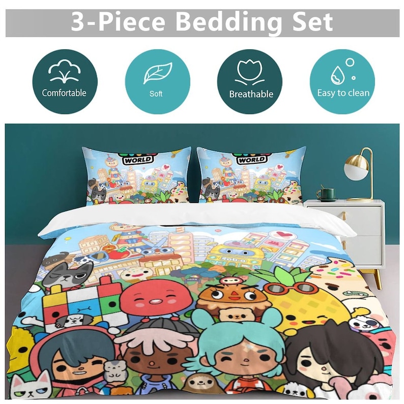 Toca Life World Duvet Cover Pillow Cover Bedding Set Four - Etsy