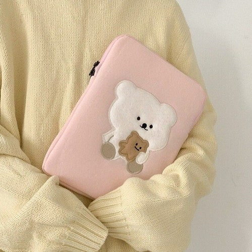 Toast Cat Laptop Bag Korean Cute Tablet Bags Cat Lover - Etsy