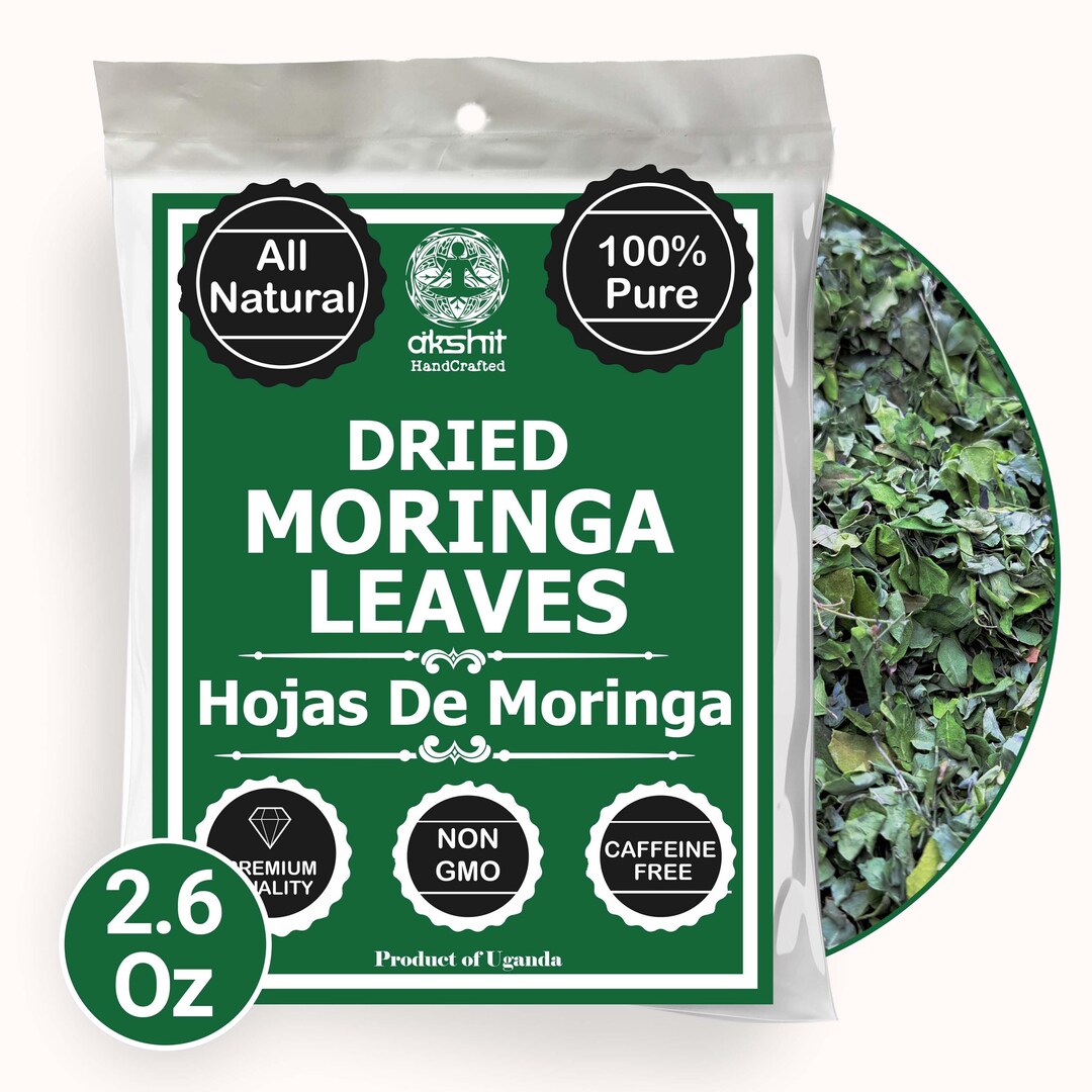 Moringa Leaf Tea, Dried Moringa Leaves, 2.6 Oz Natural Oleifera Tea ...