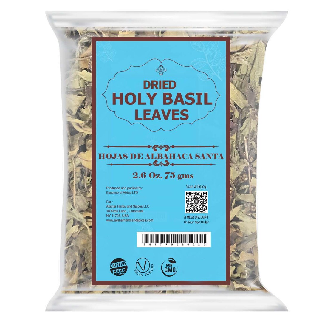 Tulsi Holy Basil,2.6oz Dried Holy Basil Leaves, Holy Basil Tea ...