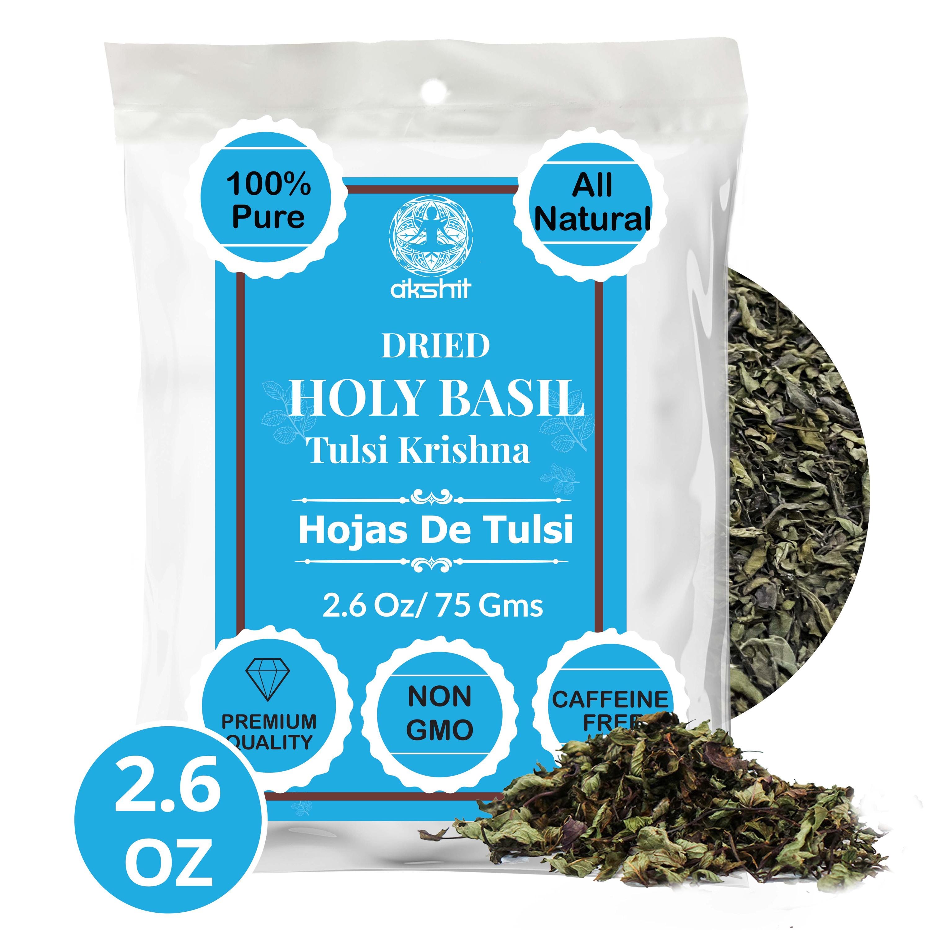 Tulsi Tea, 2.6 Oz Dried Tulsi Leaves, 100% Tulsi Holy Basil Tea Perfect ...
