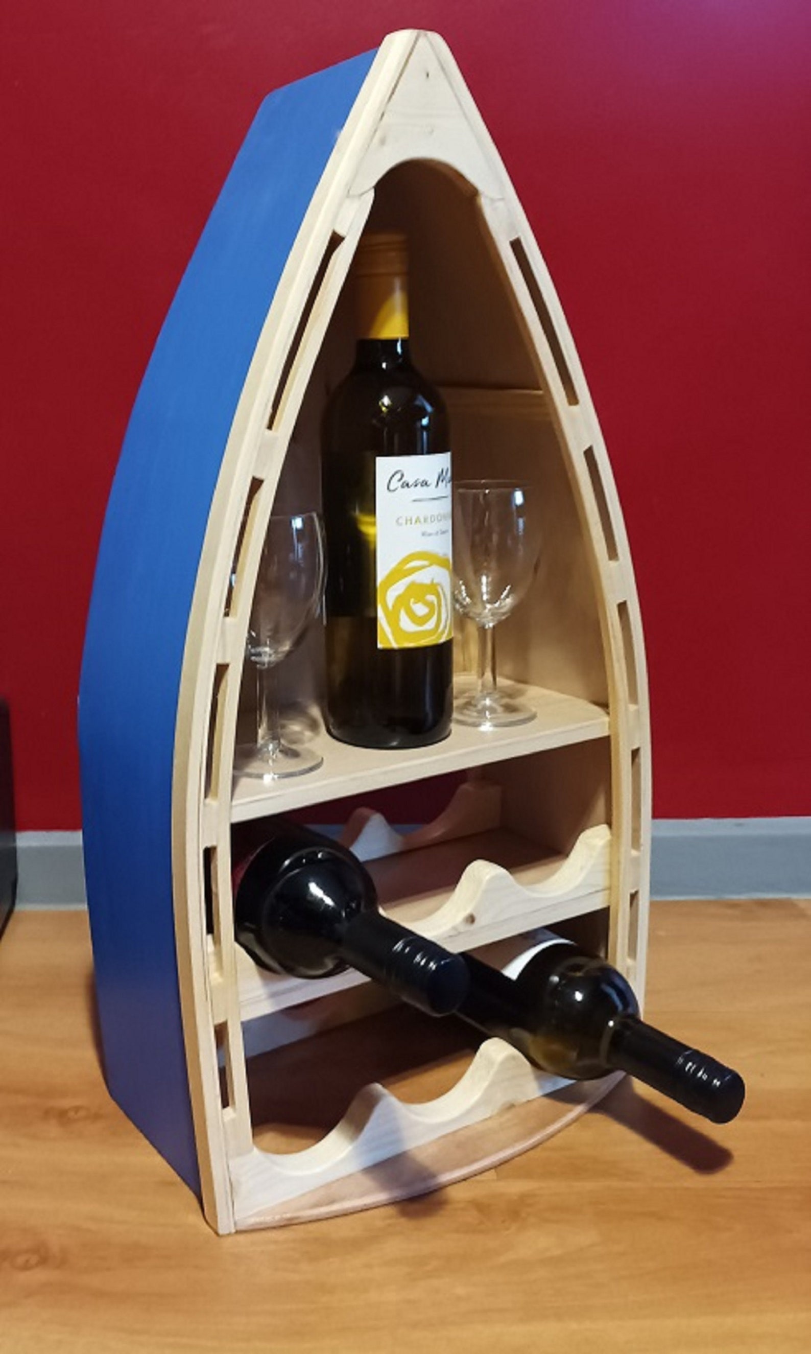 Boat Shaped Wine Rack 24inches High - Hand Made. - Etsy UK
