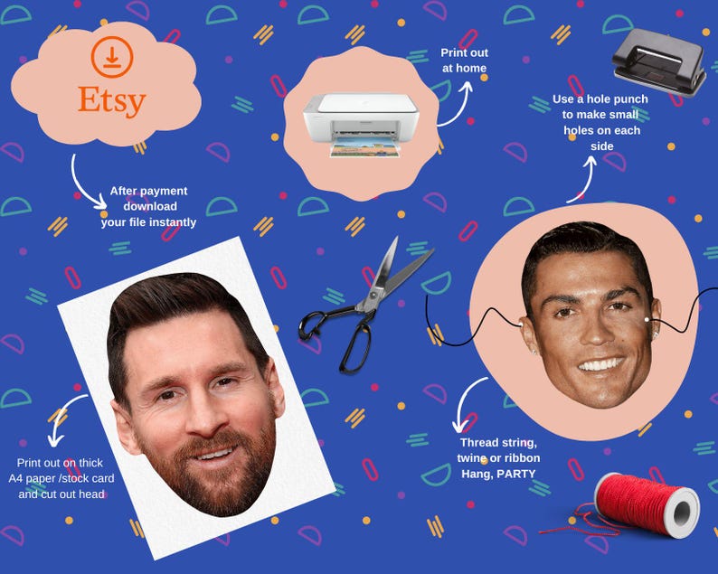 Football - Soccer Party Pack - Ronaldo, Messi, Neymar, Mbappé & More ...