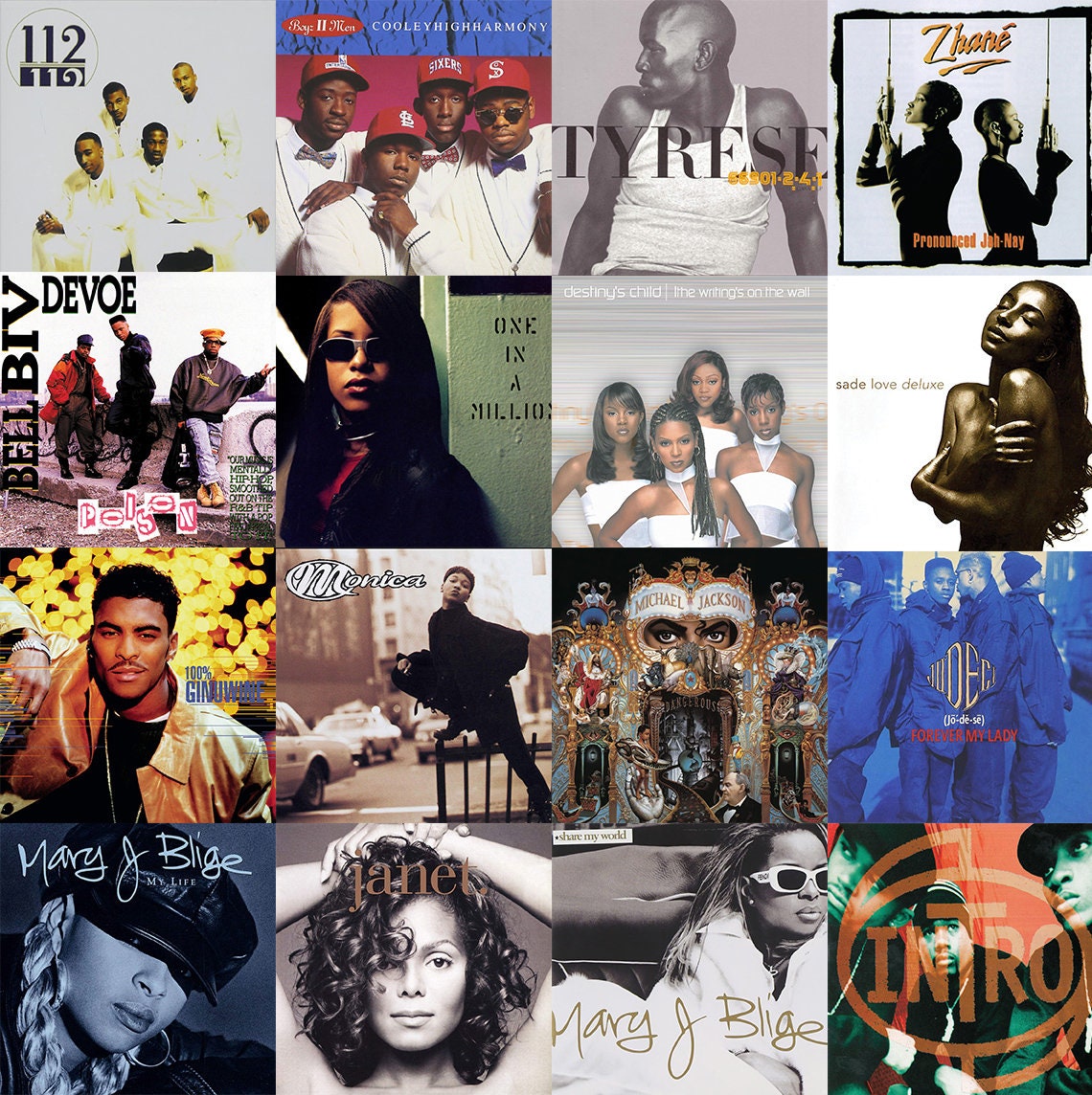 Classic 90's and 2000's R&B Album Cover Art Collage - Etsy