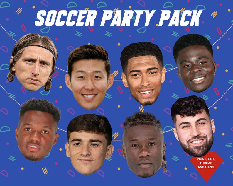 Football - Soccer Party Pack - Ronaldo, Messi, Neymar, Mbappé & More ...