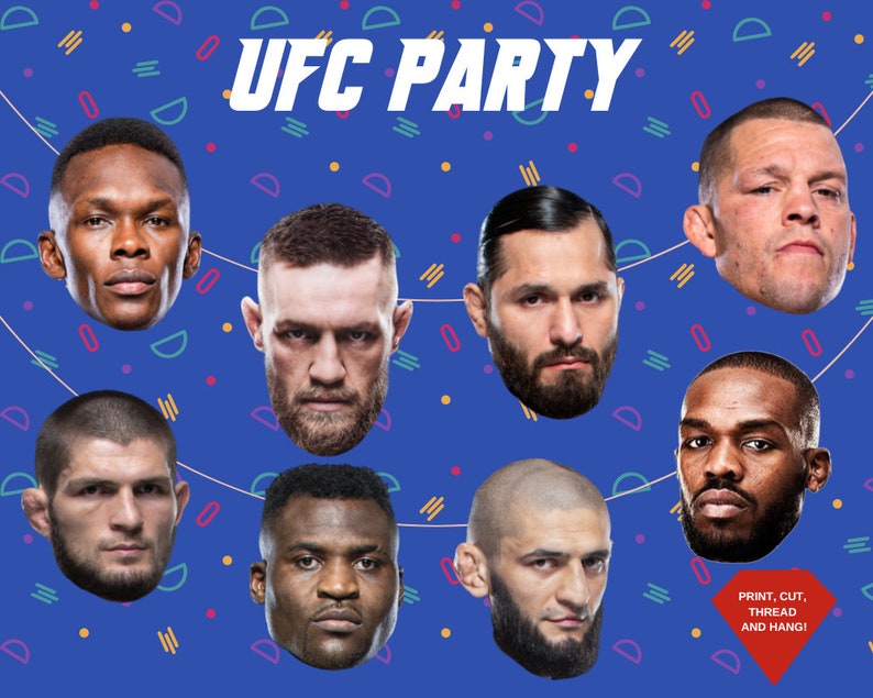 UFC Icons Banner - UFC Party Decorations - DIGITAL Download - Ufc ...
