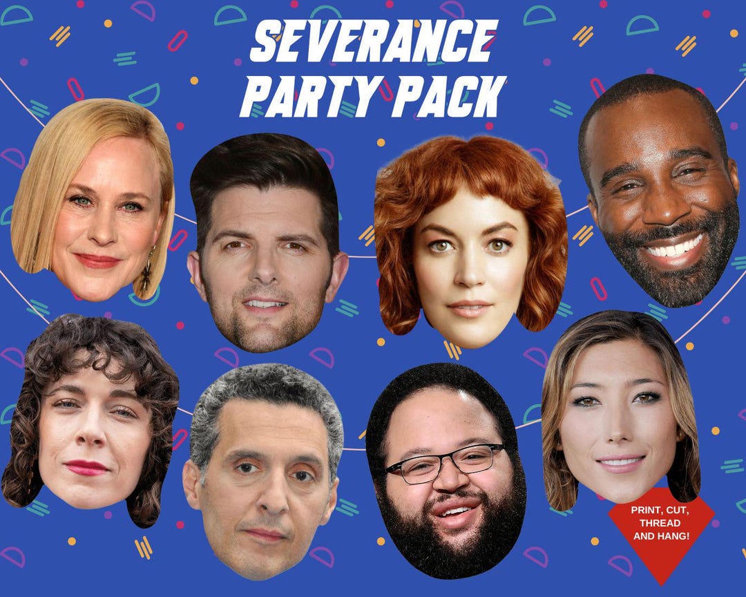 Severance Party Decorations Pack – Digital Banner & Character Cutouts ...