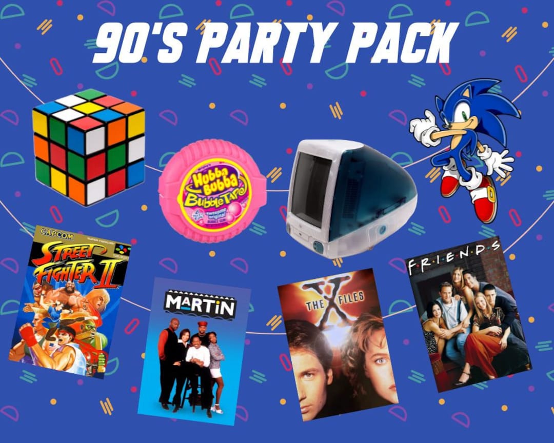 90s Party Pack - 1990s Party Decorations - Nostalgic 90s - Retro Party ...