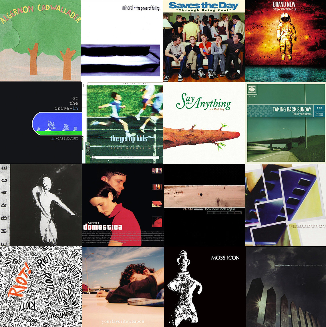 Greatest Emo Albums Cover Art Collage Kit Digital Downloads Etsy