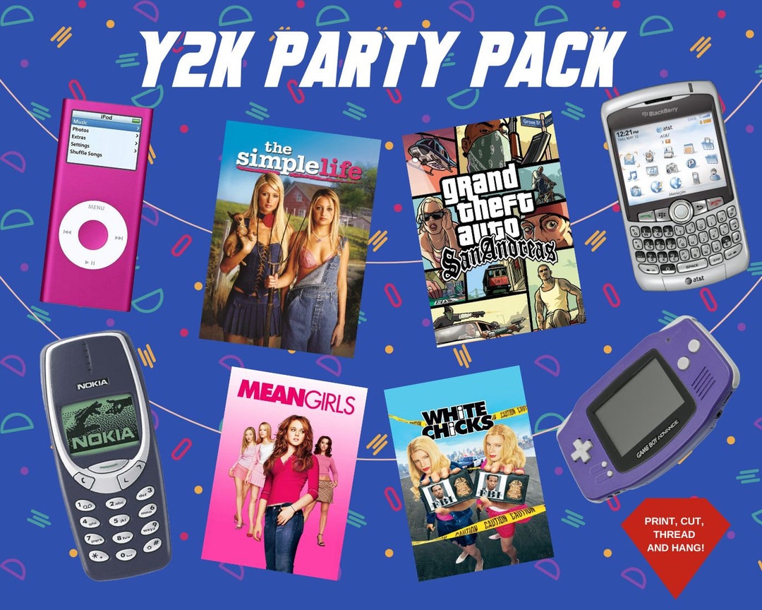 Ultimate 2000s Party Pack - Y2K Party Supplies - 2000s Birthday ...