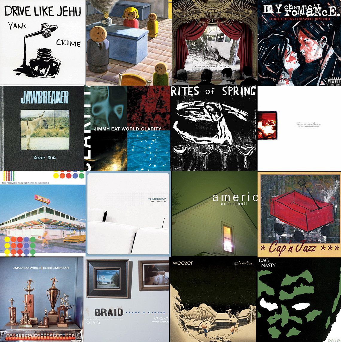 Greatest Emo Albums Cover Art Collage Kit Digital Downloads Etsy