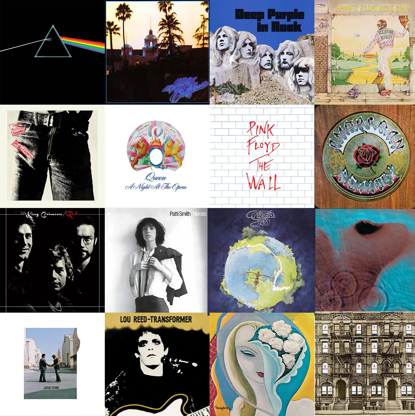 Classic 2000's Rock Album Cover Art Collage Kit DIGITAL DOWNLOADS