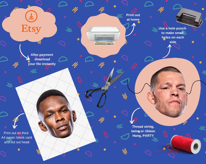 UFC Icons Banner - UFC Party Decorations - DIGITAL Download - Ufc ...