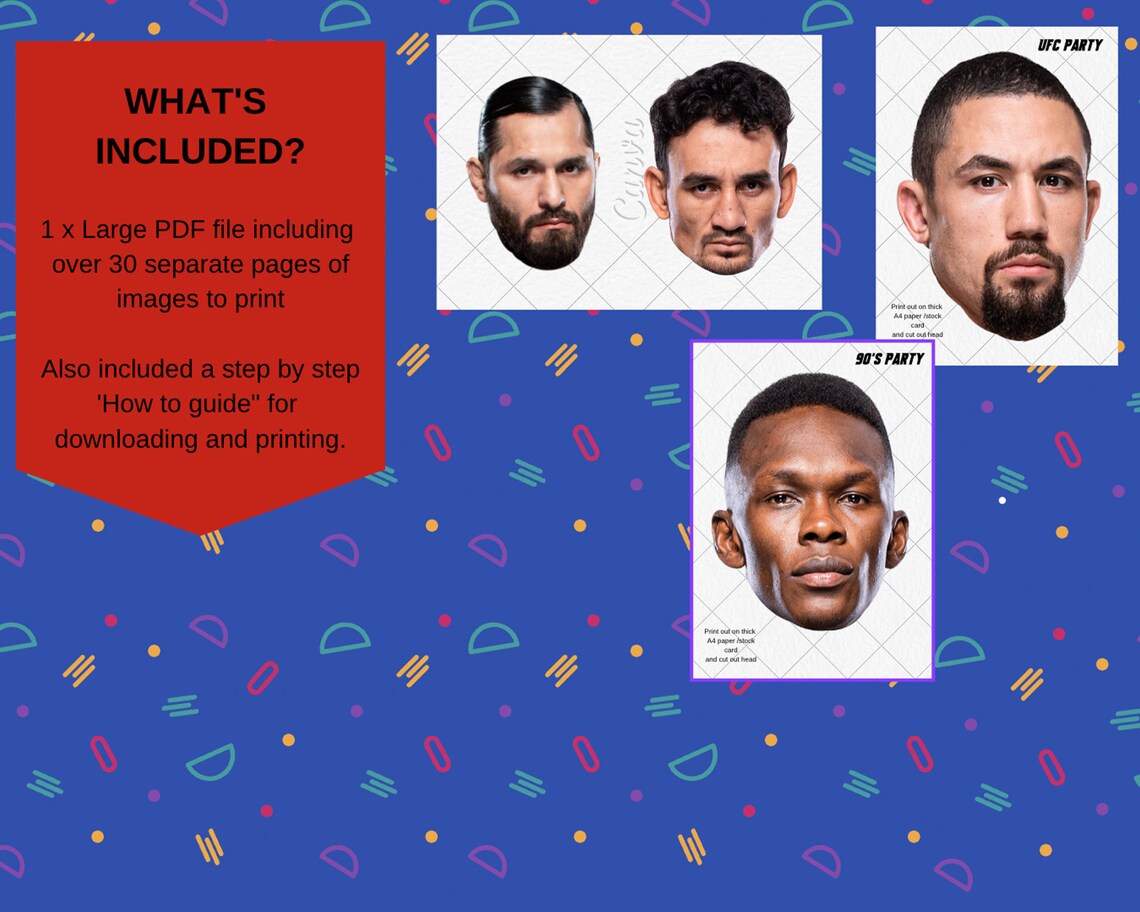 UFC Icons Banner - UFC Party Decorations - DIGITAL Download - Ufc ...