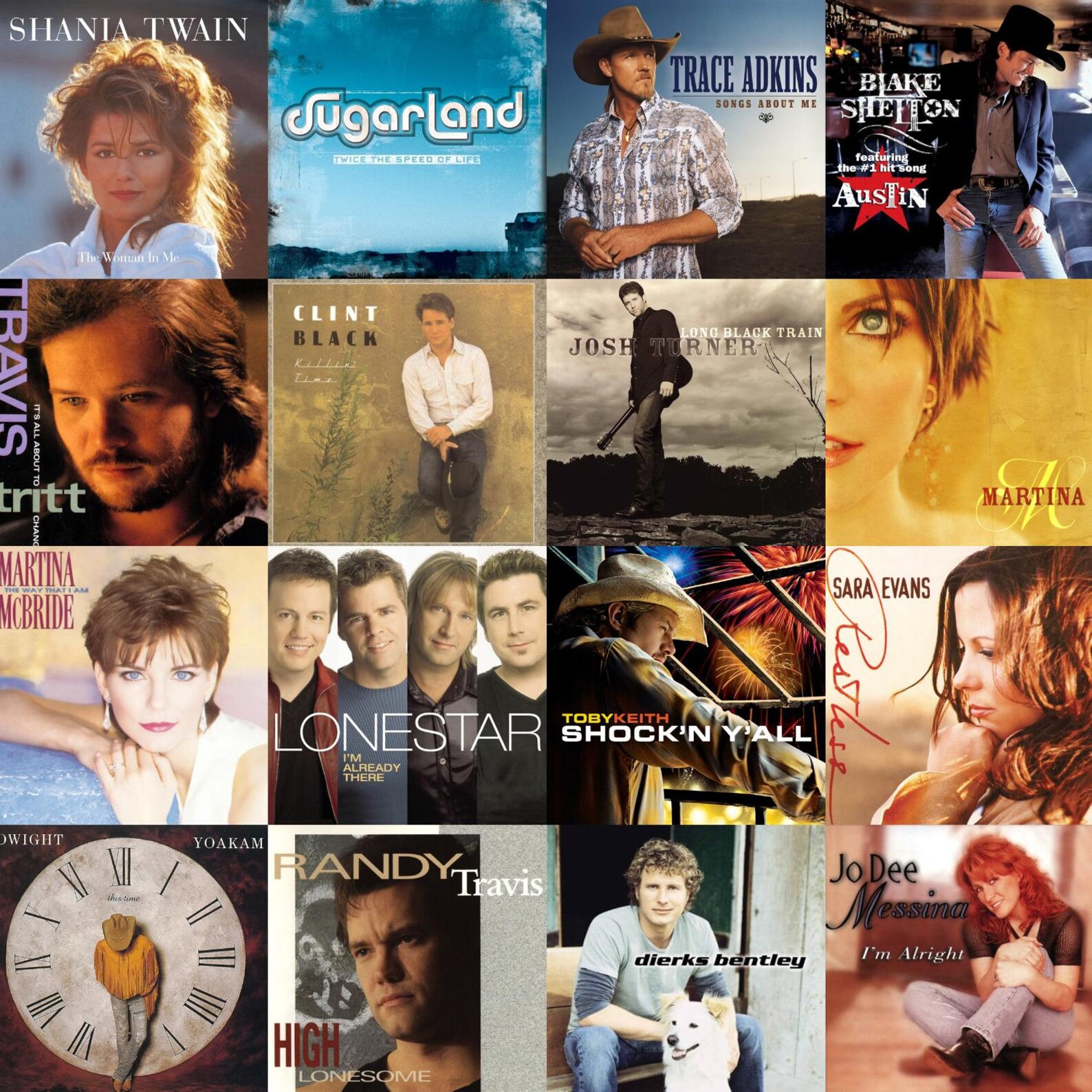 90s & 2000s Country Album Pack - Country Party Banner - Country Music ...