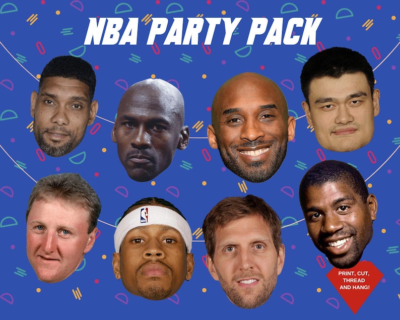 NBA Basketball Player Party Pack - Lebron, Curry, Giannis - Basketball ...