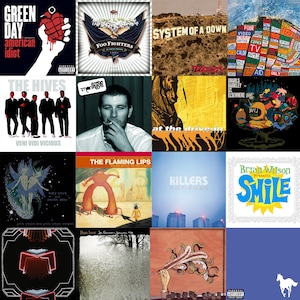 Classic 2000's Rock Album Cover Art Collage Kit DIGITAL DOWNLOADS 50 ...