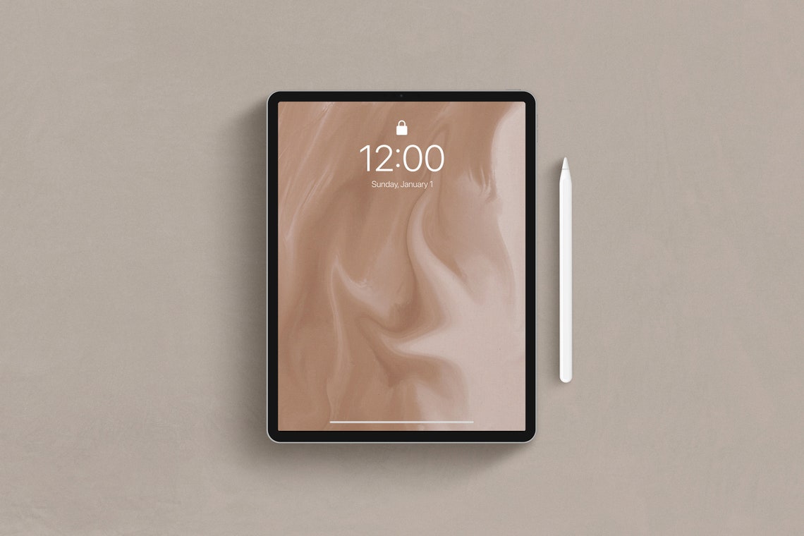 Warm Minimalist iPad Wallpaper, Neutral iPad Wallpaper, Wallpapers for ...