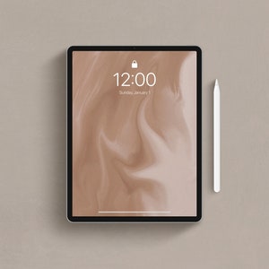 Warm Minimalist iPad Wallpaper, Neutral iPad Wallpaper, Wallpapers for ...