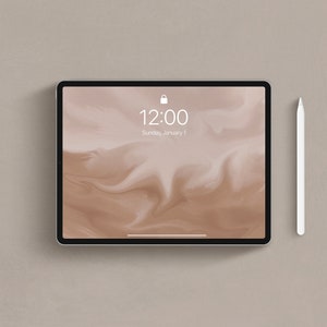 Warm Minimalist iPad Wallpaper, Neutral iPad Wallpaper, Wallpapers for ...