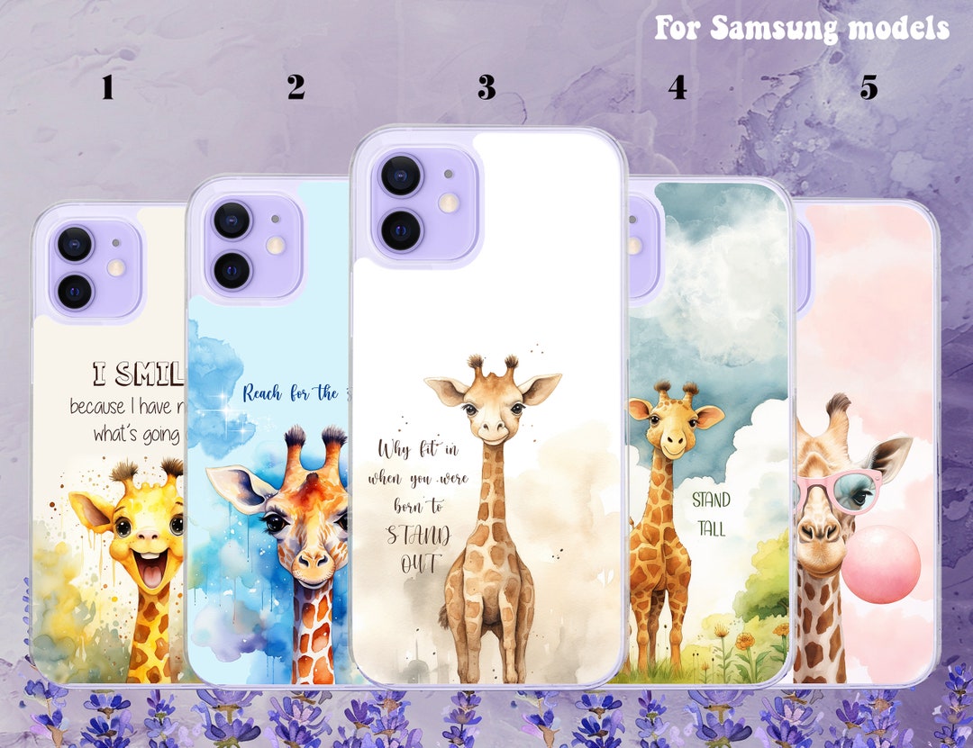 Giraffe Quote Cute Watercolour Phone Case for Samsung Models - Etsy