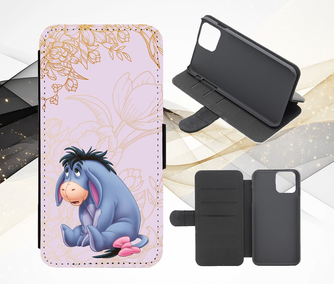 Eeyore Pink Floral Flip Phone Case for iPhone Samsung Huawei Google ...