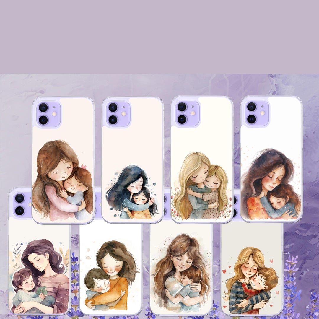 Mom and Child, Mum and Daughter, Mother of Son, Phone Case for Samsung ...