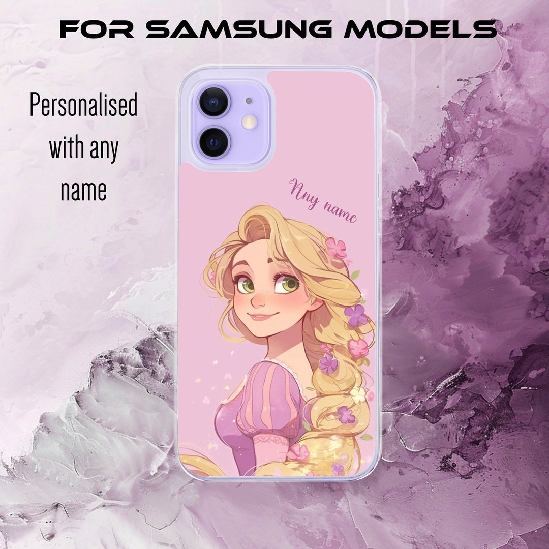 Personalised Princess Rapunzel Pink Floral Phone Case for Samsung ...