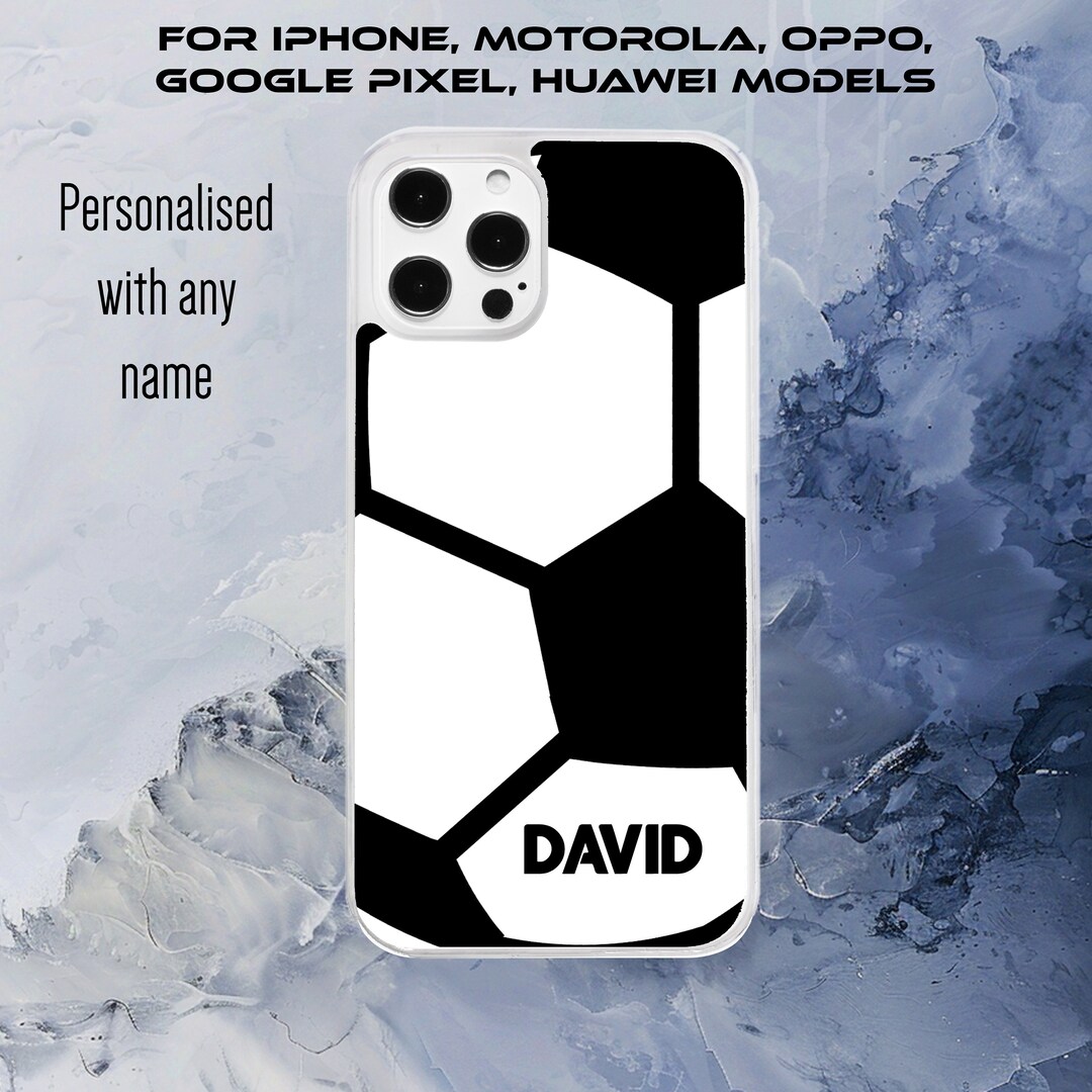 Personalised Name Football Soccer Ball Phone Case for Iphone, Motorola ...