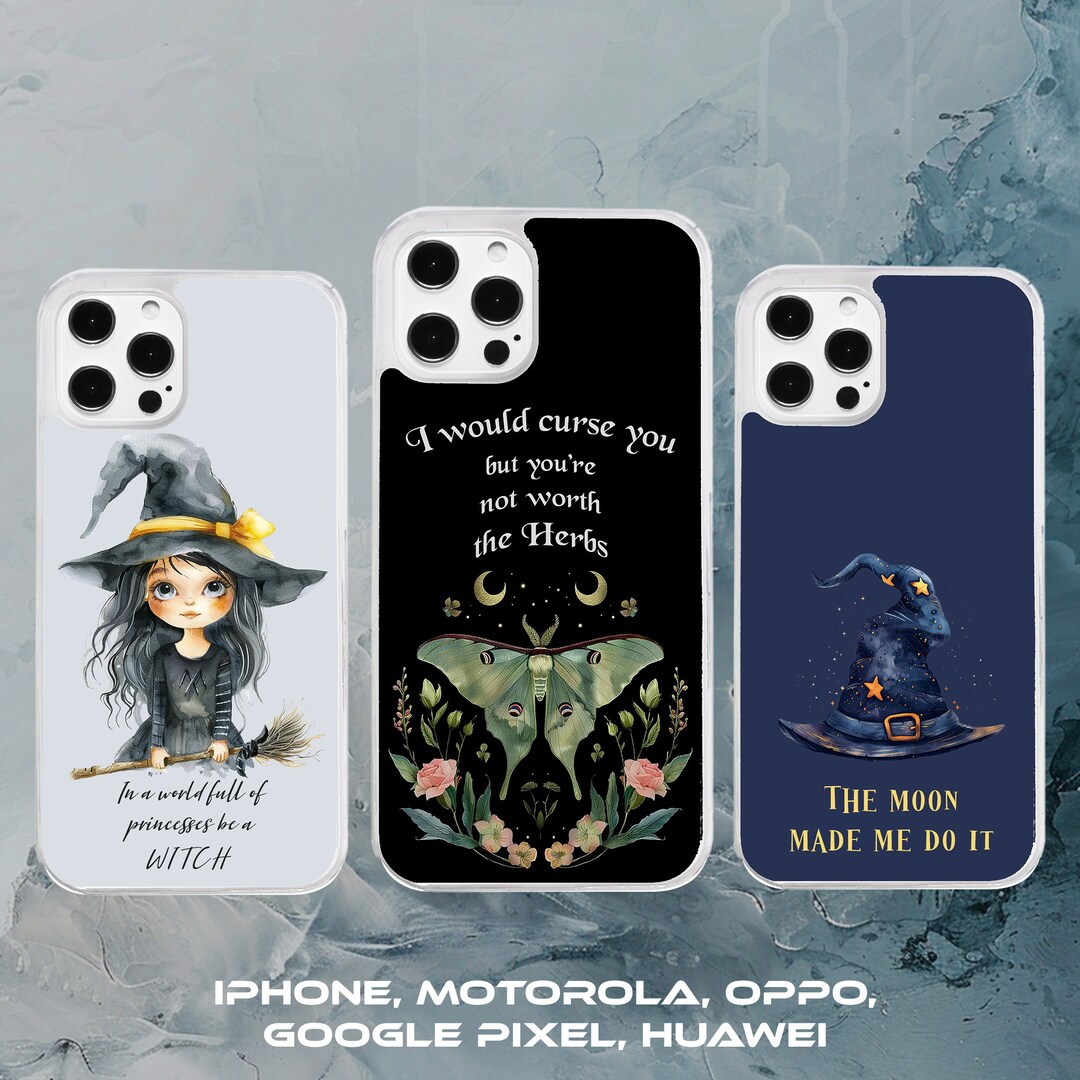 Witchy Funny Witch Quote Herbal Potion Curse Full Moon Phone Case for ...