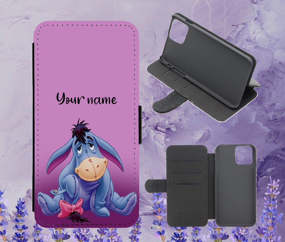 PERSONALISED Eeyore Pink Flip Phone Case for iPhone Samsung Huawei ...