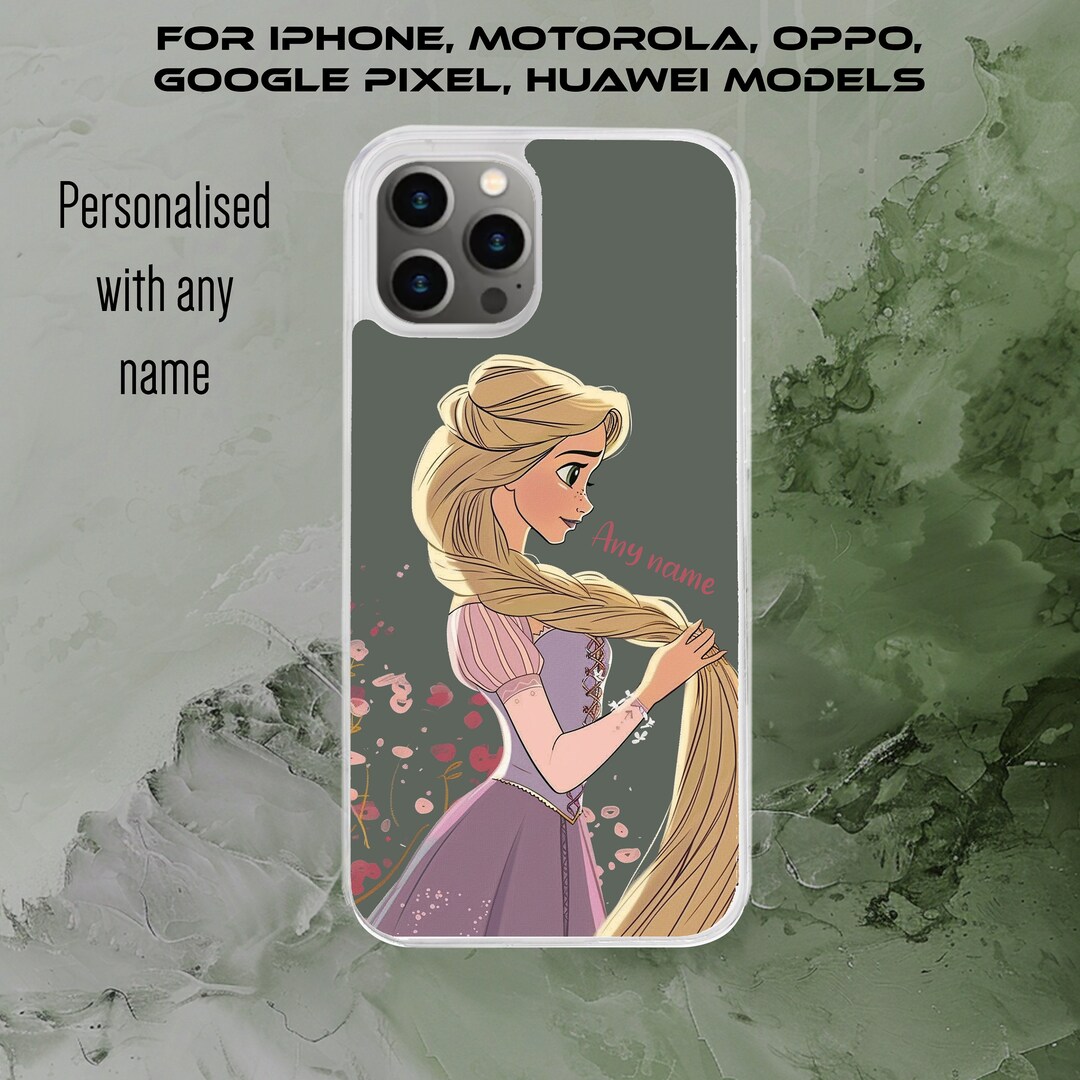 Personalised Princess Rapunzel Floral Green Phone Case for Iphone ...