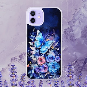 Blue Butterfly Phone Case for Samsung Galaxy Models - Etsy