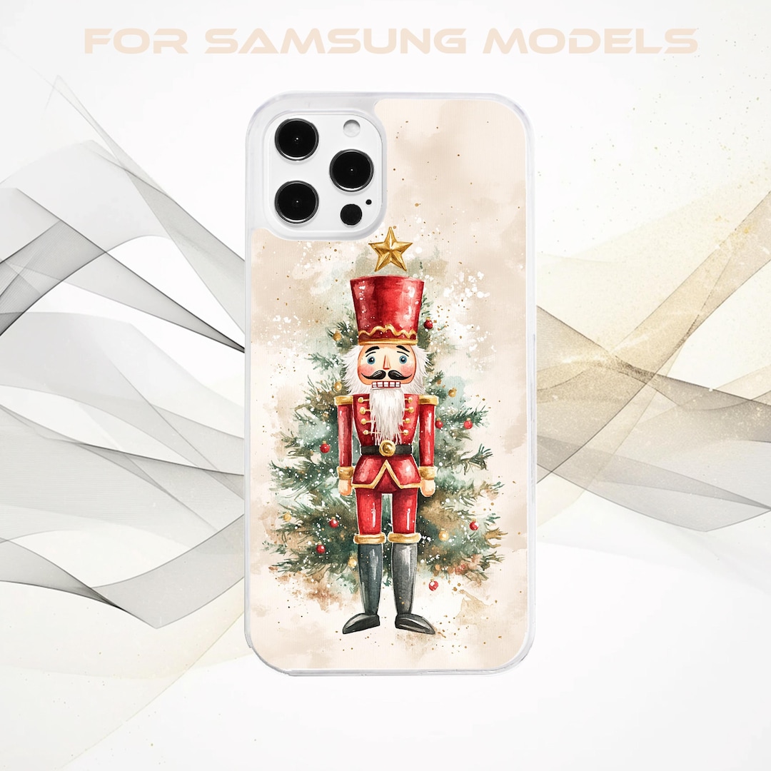 Festive Nutcracker Phone Case – Cute Watercolour Christmas Design ...