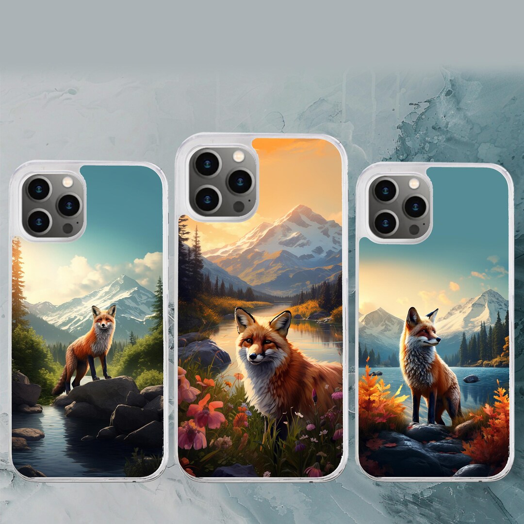 Fox Mountains River Forest Wild Nature Phone Case for Iphone, Motorola ...