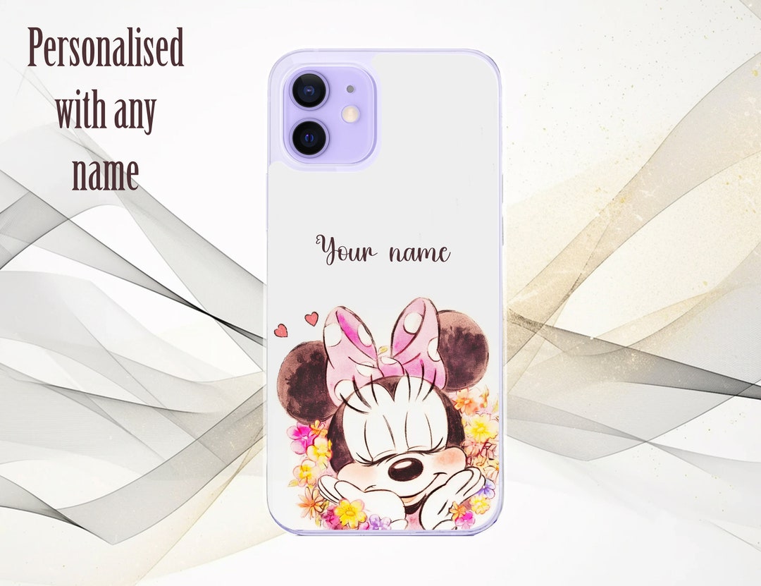 Personalised Minnie Mouse Cute Floral Phone Case for Iphone, Motorola ...