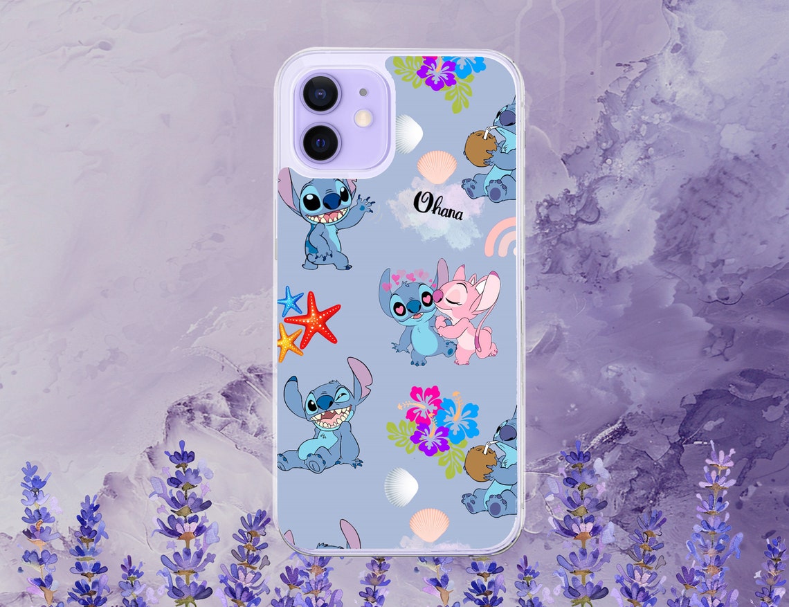 Lilo and Stitch Pattern Floral Hawaii Ohana Cute Phone Case for Iphone ...