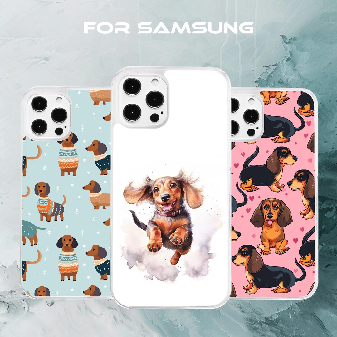Cute Sausage Dog Pattern Phone Case for Samsung Galaxy Models - Etsy