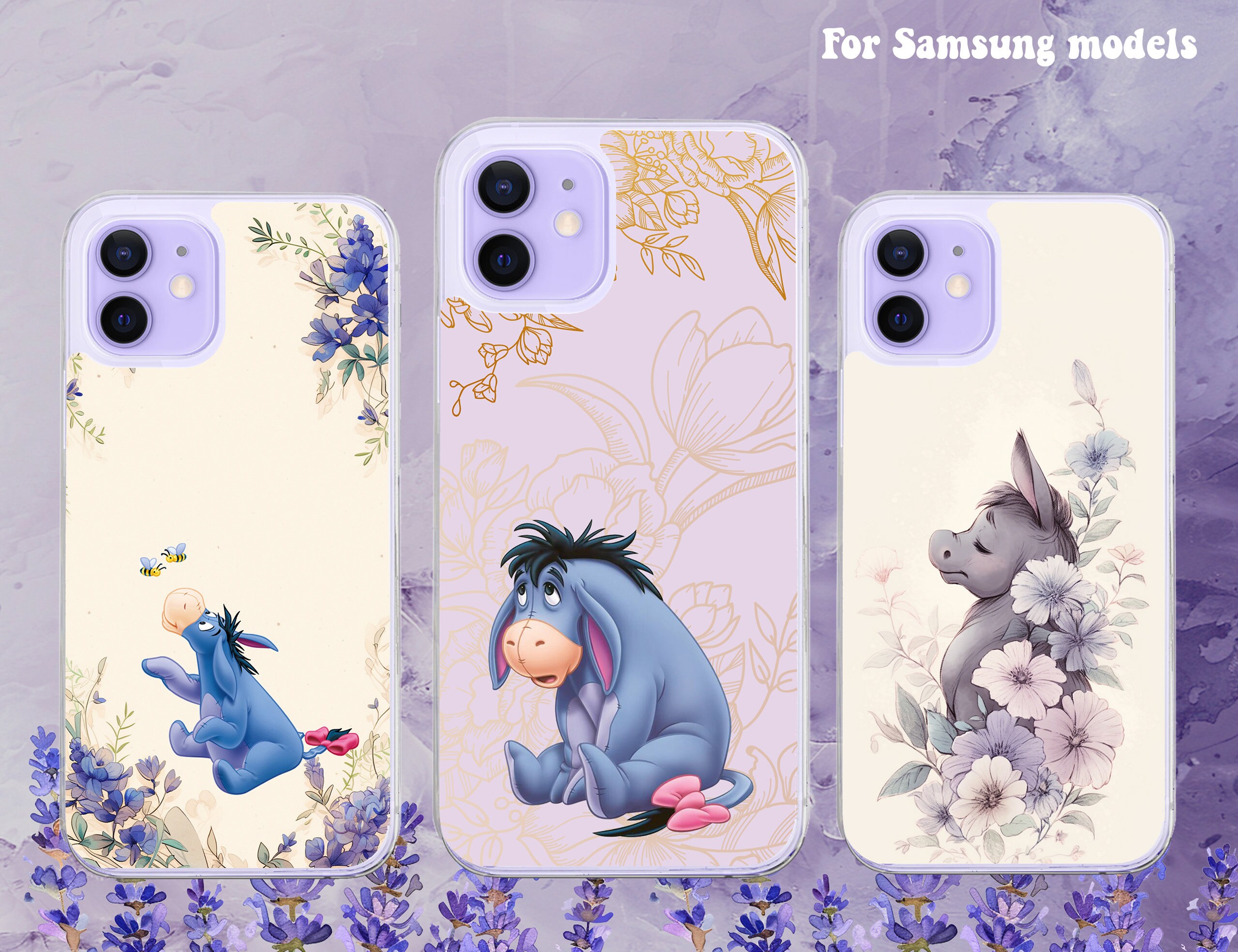 Cute Eeyore Floral Phone Case for Samsung Galaxy Models - Etsy
