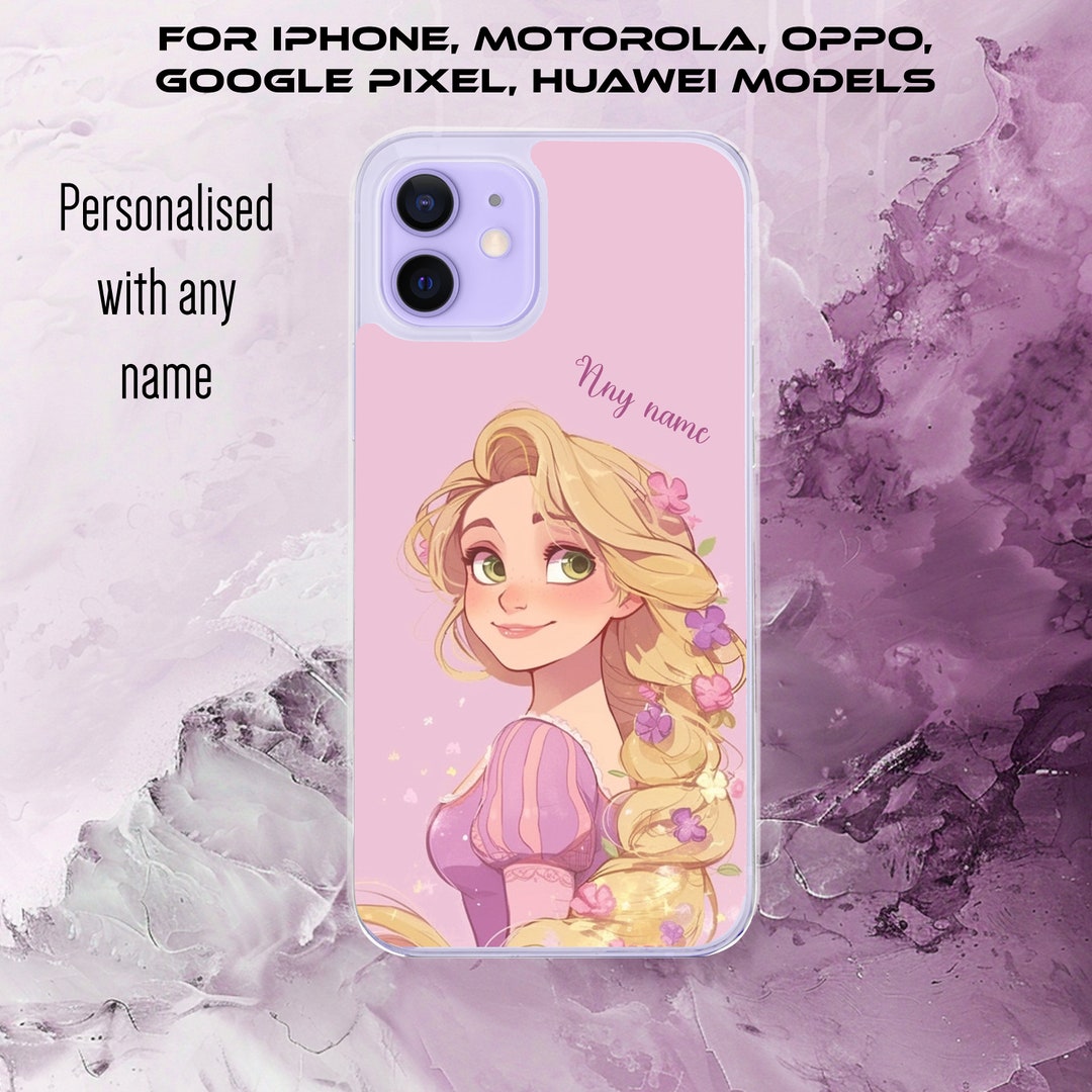 Personalised Princess Rapunzel Pink Floral Phone Case for Iphone ...